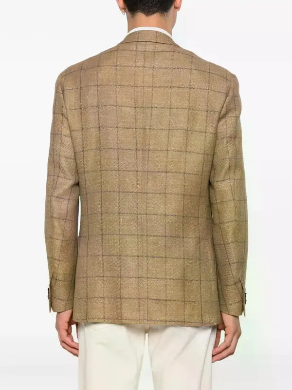 Corneliani Checked Button Jacket - Neutrals