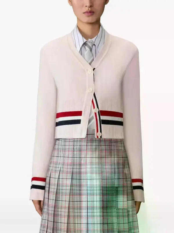 Thom Browne Striped Shrunken Cardigan