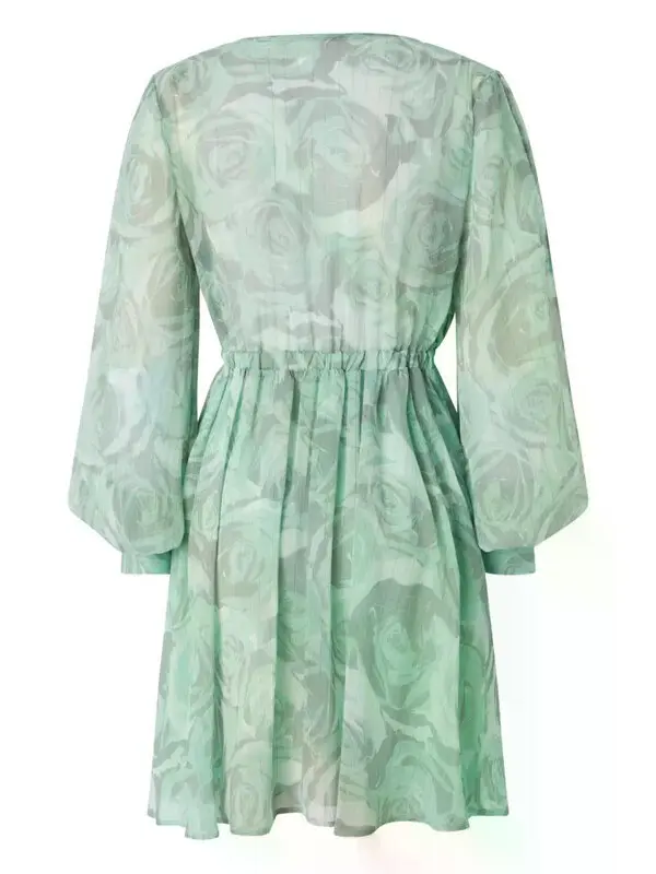 Pinko Mini Tie-front Floral-print Dress