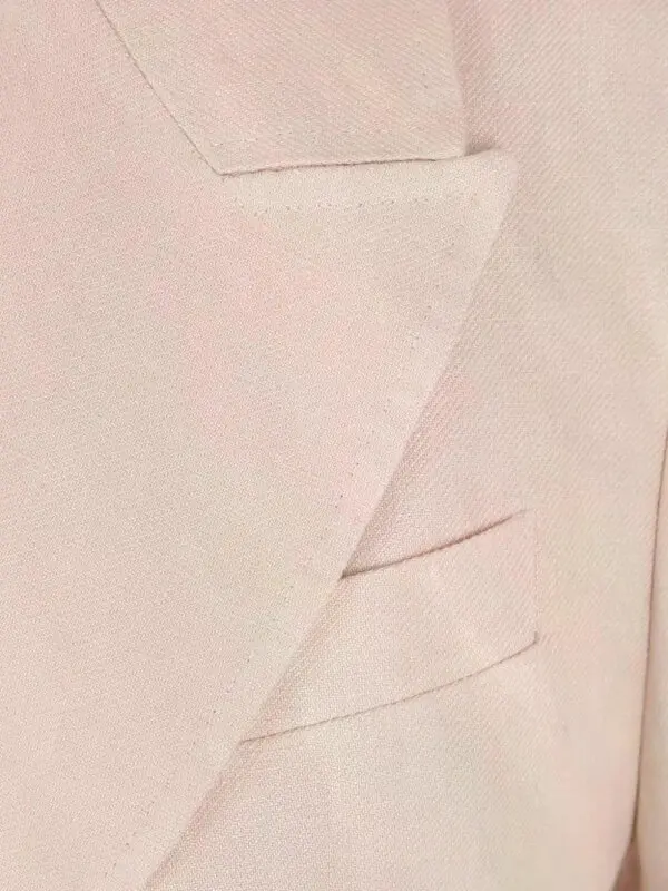 Montedoro Double-breasted Linen Jacket - Neutrals