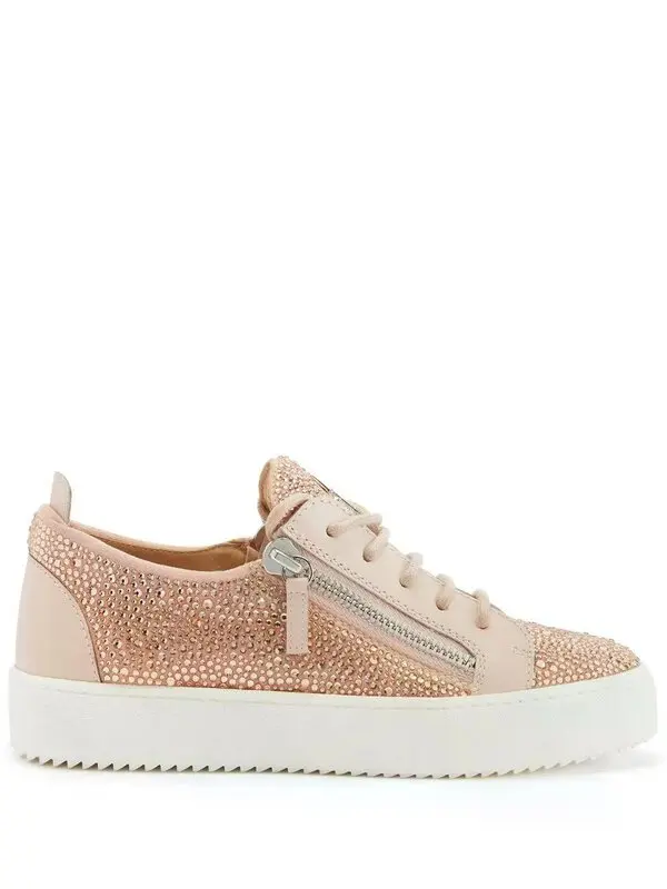 GIUSEPPE ZANOTTI Gail Crystal-embellished Sneakers - Pink