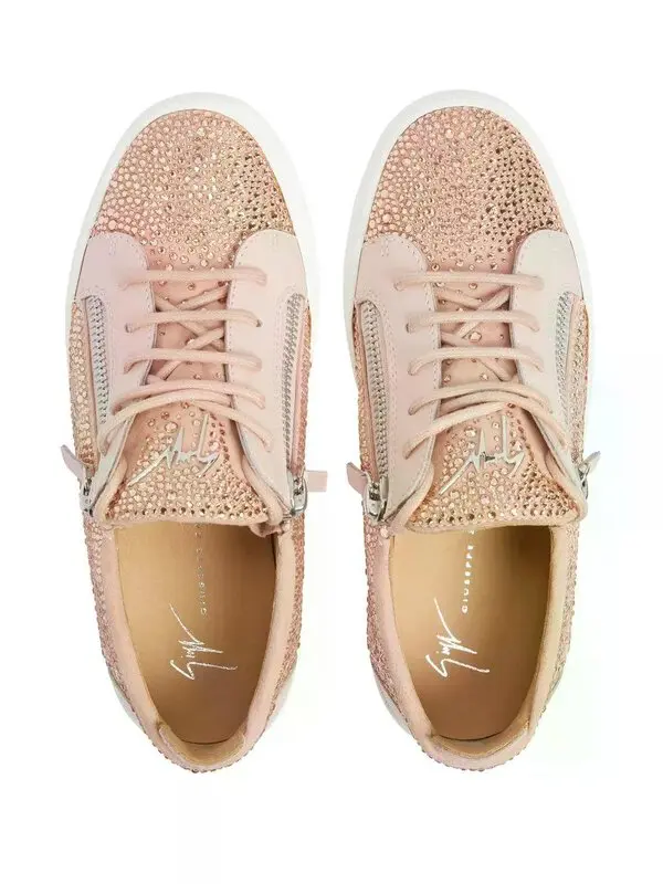 GIUSEPPE ZANOTTI Gail Crystal-embellished Sneakers - Pink