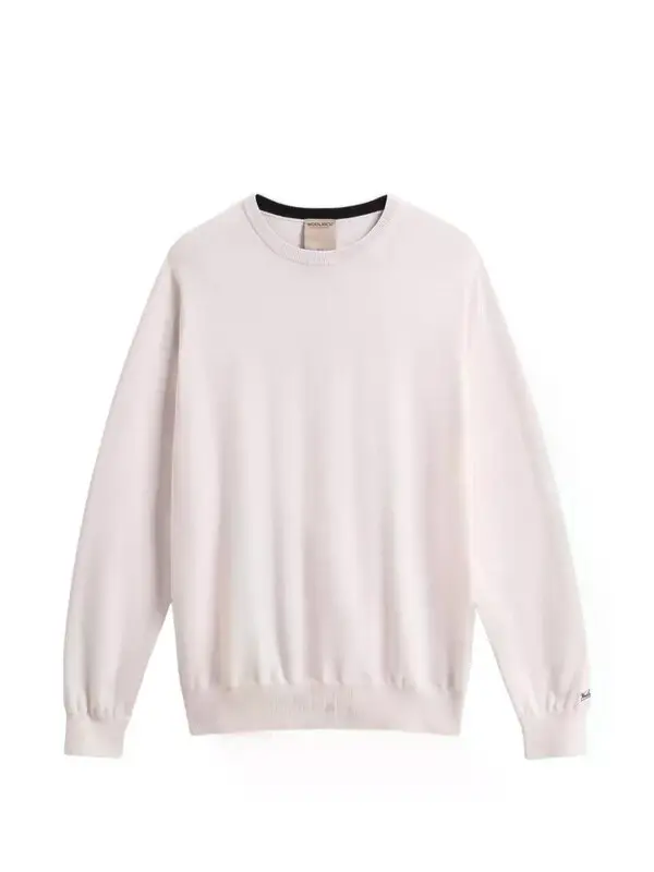 Woolrich Embroidered Logo Cotton Crewneck Sweatshirt