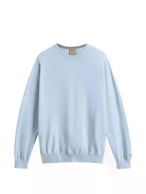 Woolrich Logo-embroidered Crew-neck Sweater - Blue