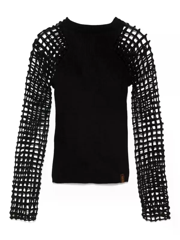 ISA BOULDER Spider-net Long-sleeve Sweater