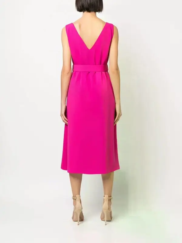 P.a.r.o.s.h Sleeveless V-neck Dress With Tie Waist