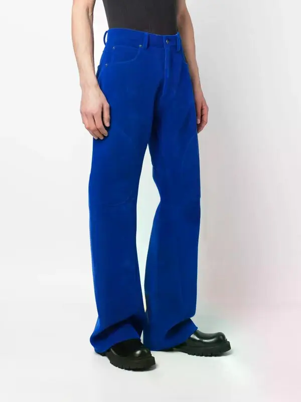Off-White Faux Suede Tapered Trousers