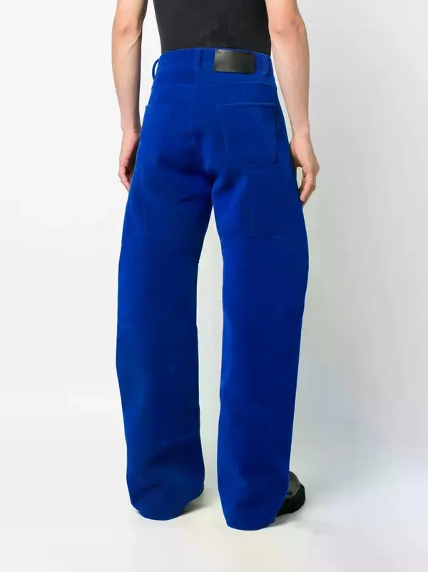 Off-White Faux Suede Tapered Trousers