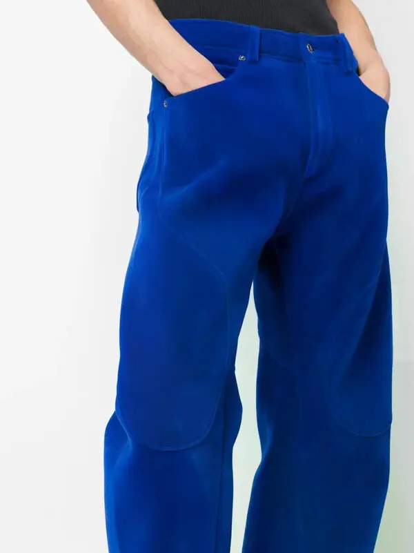 Off-White Faux Suede Tapered Trousers