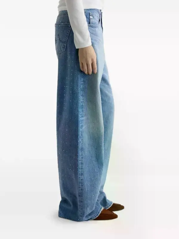 Ag Adria Embellished Wide-leg Jeans