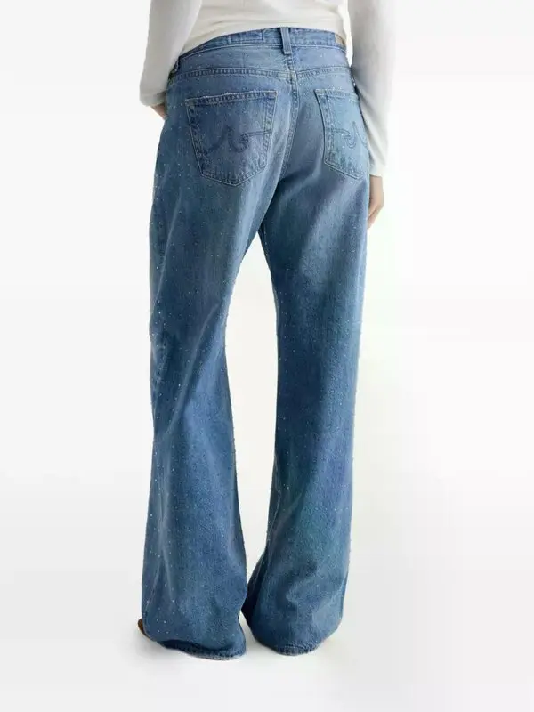 Ag Adria Embellished Wide-leg Jeans