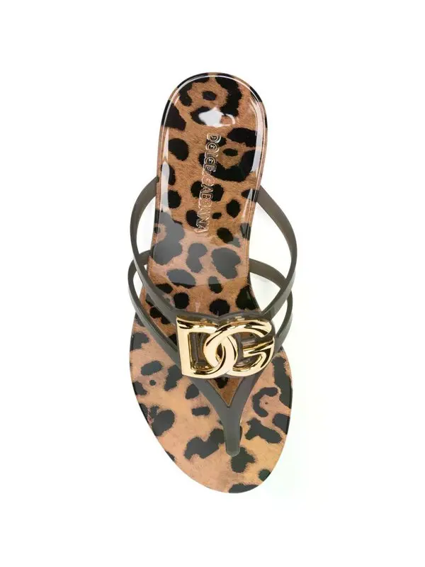Dolce & Gabbana Logo Flip-flops - Grey