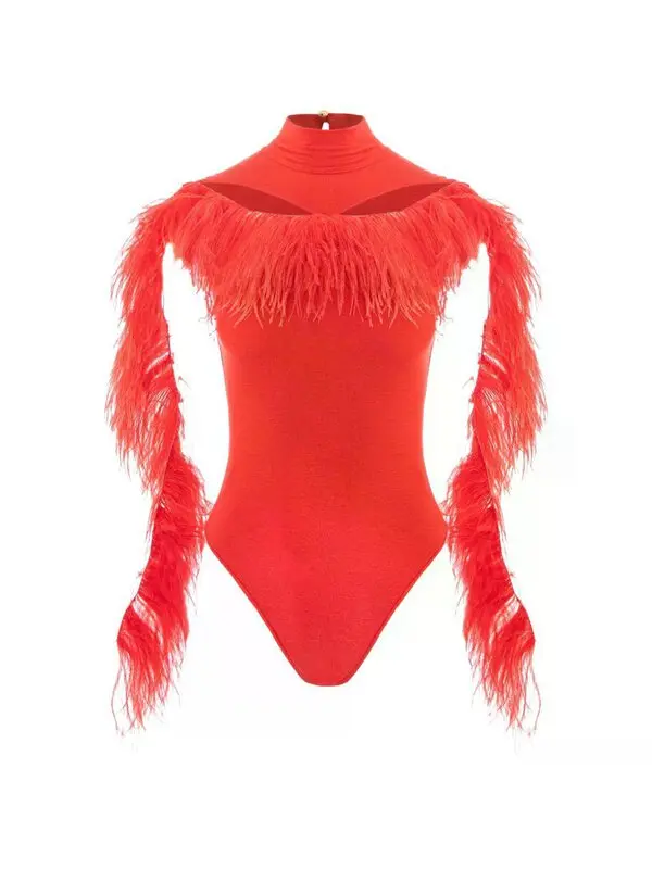 MANURI Dolly Bodysuit - Red