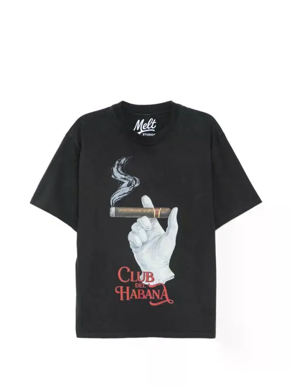 MELT Cigar-print T-shirt - Black