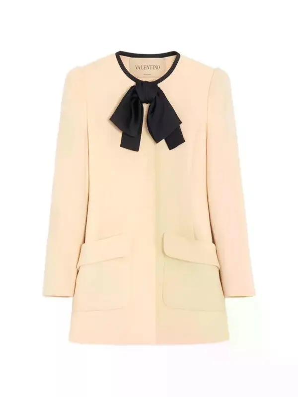 Valentino Garavani Wool Crepe Caban - Neutrals
