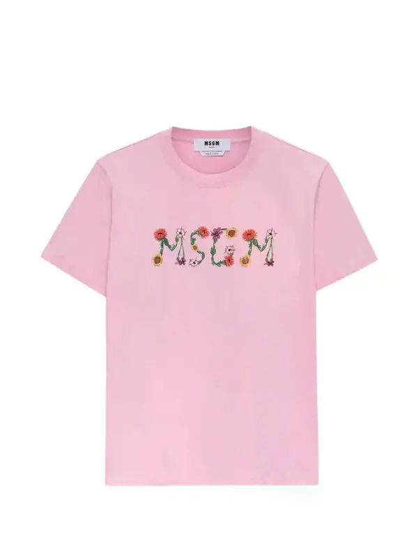 MSGM Floral-print T-shirt - Pink