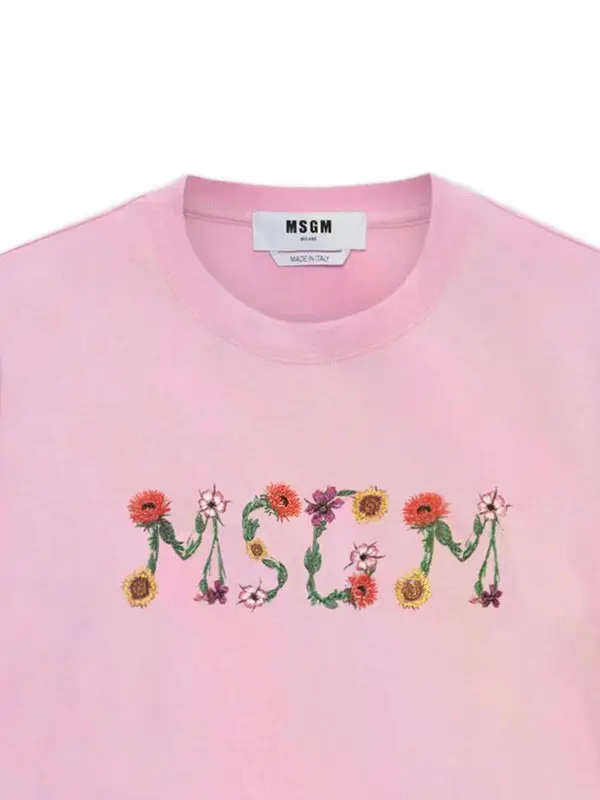MSGM Floral-print T-shirt - Pink