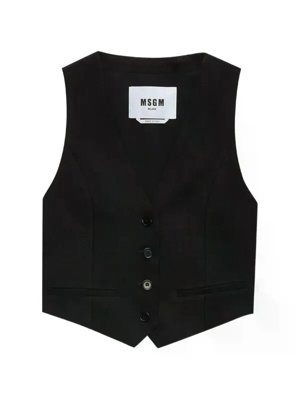 MSGM V-neck Buttoned Waistcoat