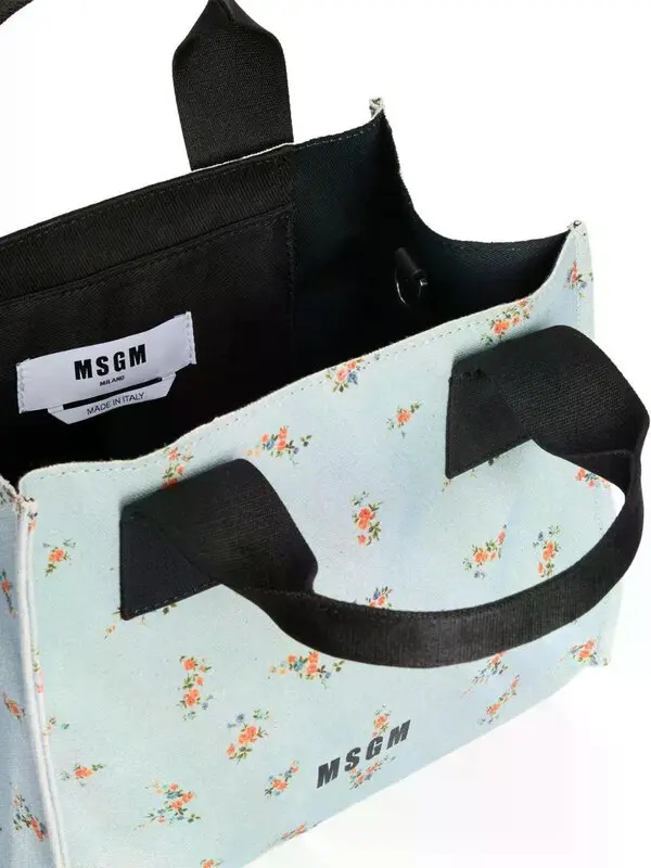 MSGM Floral-print Tote Bag