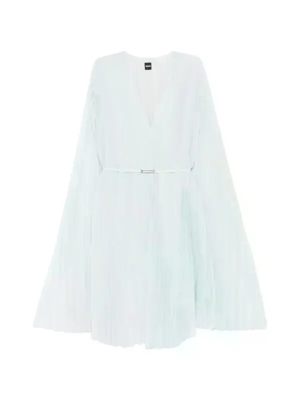 BOSS Doplisse V-neck Pleated Midi Dress