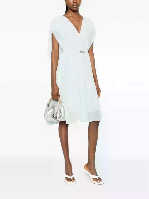 BOSS Doplisse V-neck Pleated Midi Dress