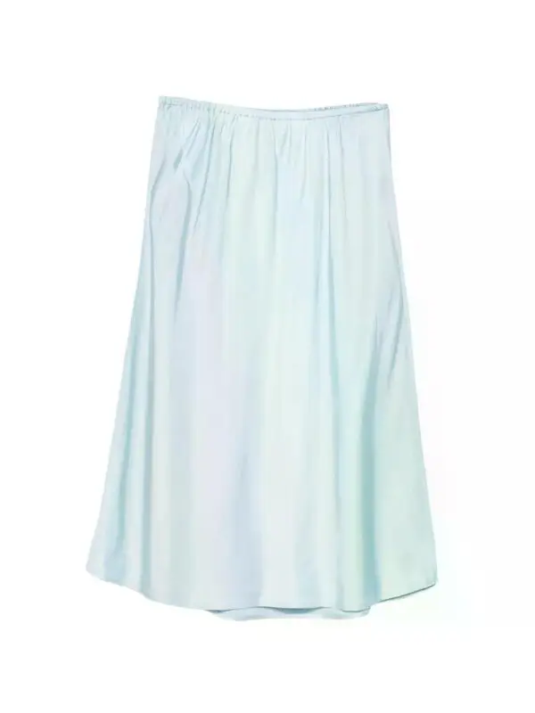 Vince Midi Skirt With Elasticated Waistband - Blue
