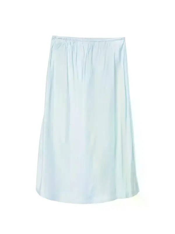 Vince Midi Skirt With Elasticated Waistband - Blue