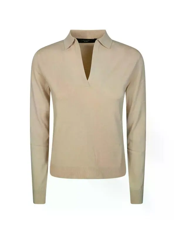 Max Mara Polo V-neck Top
