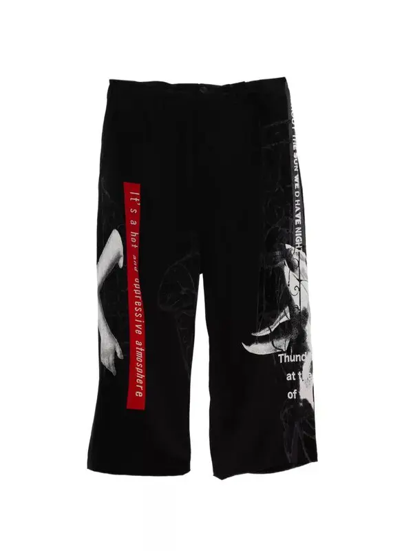 Yohji Yamamoto Graphic-print Trousers
