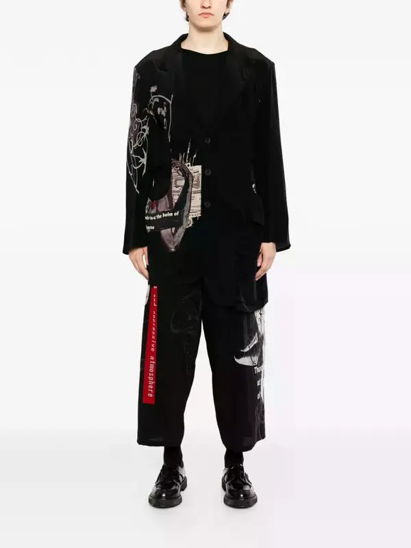 Yohji Yamamoto Graphic-print Trousers