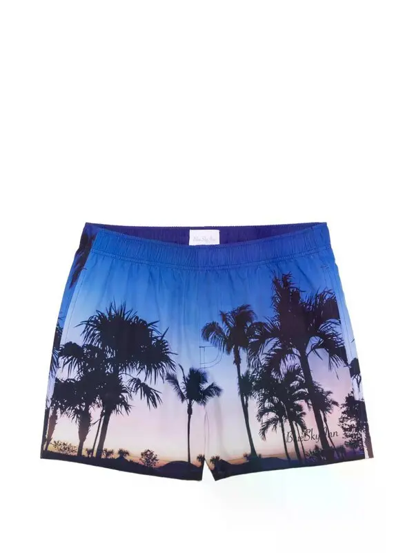 BLUE SKY INN Sunset Print Swim Shorts - Blue