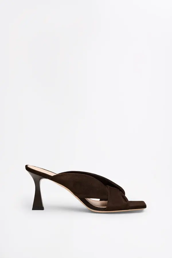 Scanlan Theodore Suede Twist Mule - Dark.chocolate