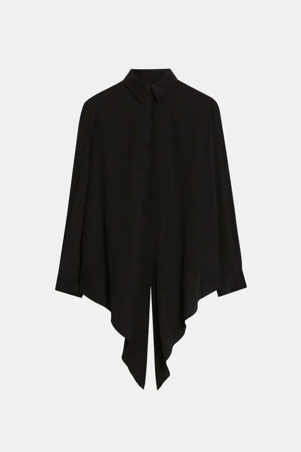 Scanlan Theodore Silk Tie Front Shirt - Black