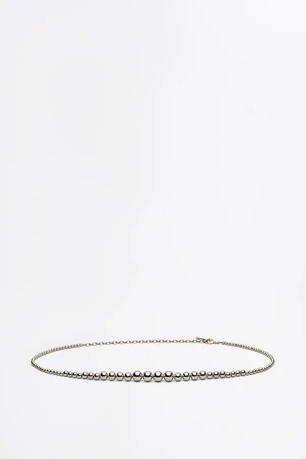 Scanlan Theodore Italian Sphere Belt - Silver