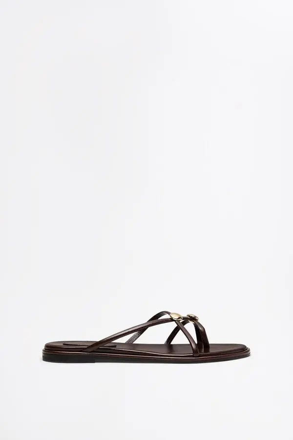 Scanlan Theodore Ilios Flat Sandal - Chocolate