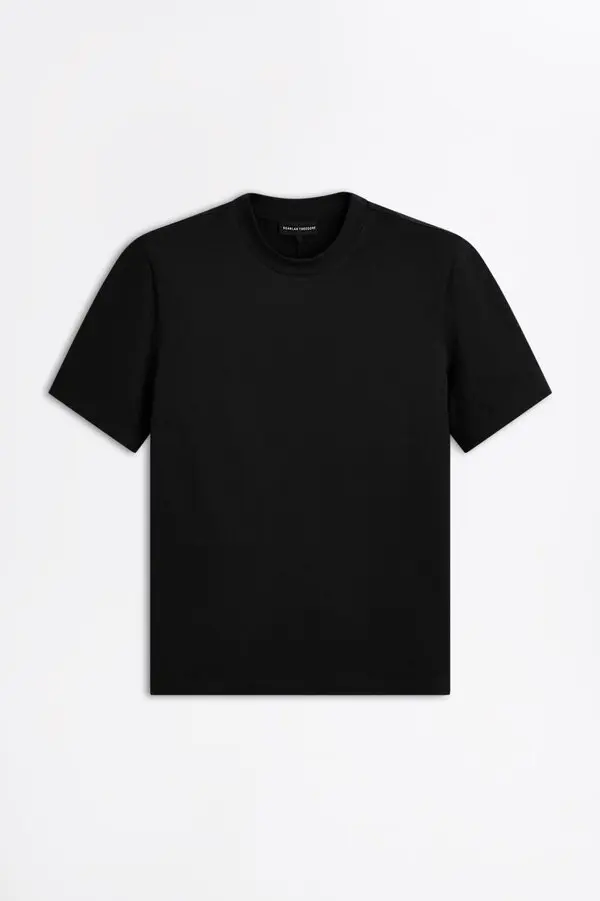 Scanlan Theodore Mercerised Shoulder Pad T-shirt - Black