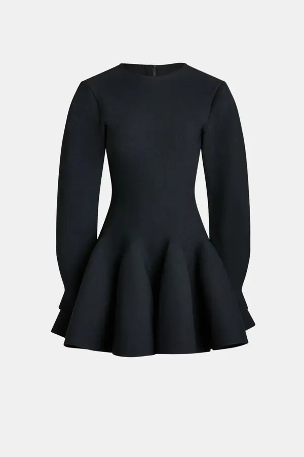 Scanlan Theodore Crepe Knit Ballet Mini Dress