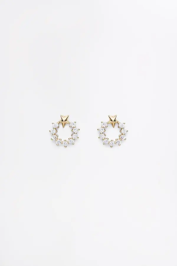 Scanlan Theodore Crystal Halo Stud Earrings