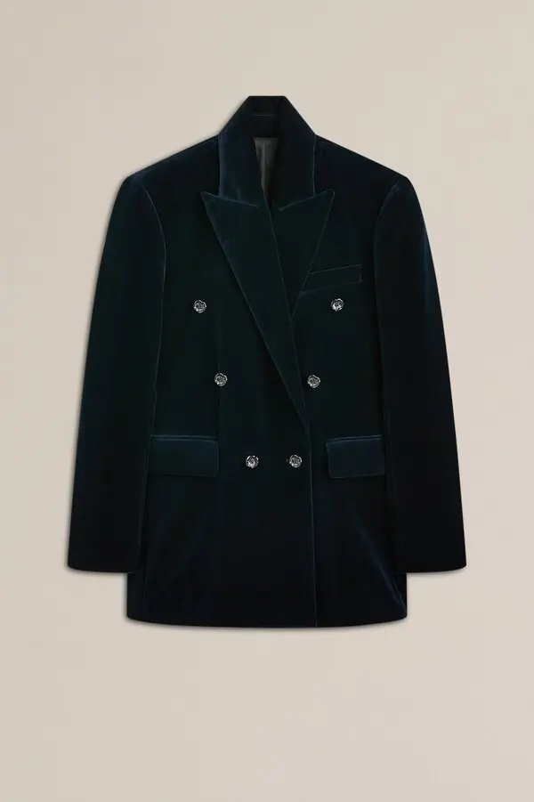 Scanlan Theodore Velvet Double Breasted Jacket