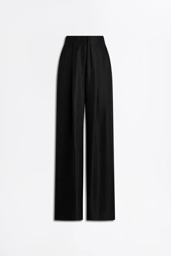 Scanlan Theodore Silk Jacquard Trouser - Black