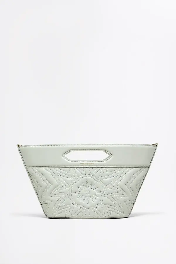 Scanlan Theodore Quilted Leather Bucket Bag - Sage