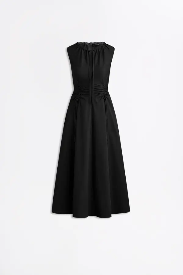 Scanlan Theodore Cotton Sateen Cargo Dress - Black