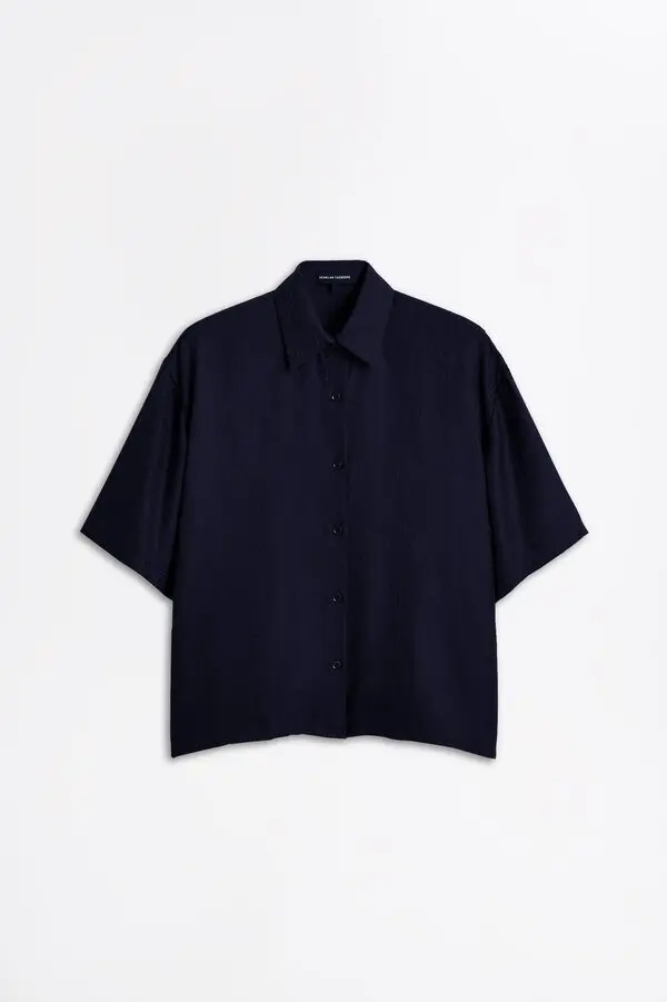 Scanlan Theodore Silk Jacquard Crop Shirt