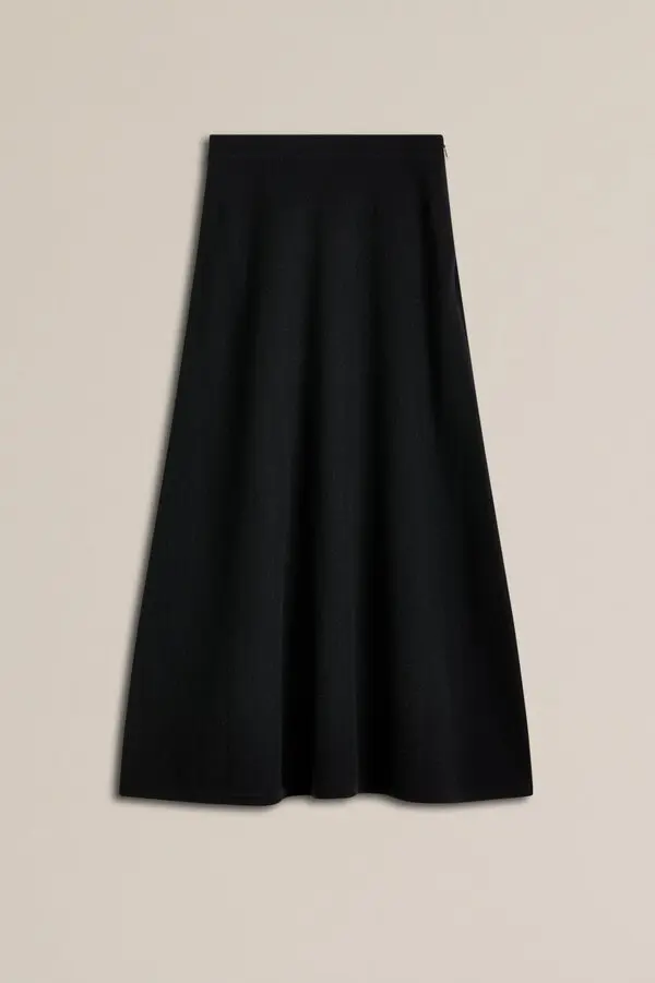 Scanlan Theodore Mid-length Cashmere Skirt - Black