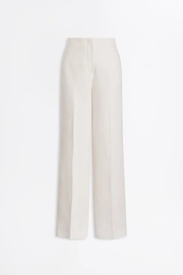 Scanlan Theodore Linen Straight-leg Trousers - Creme
