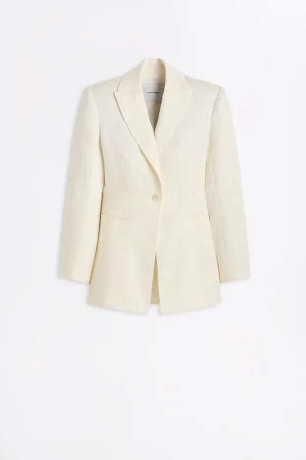 Scanlan Theodore Linen Tailored Jacket - Cream