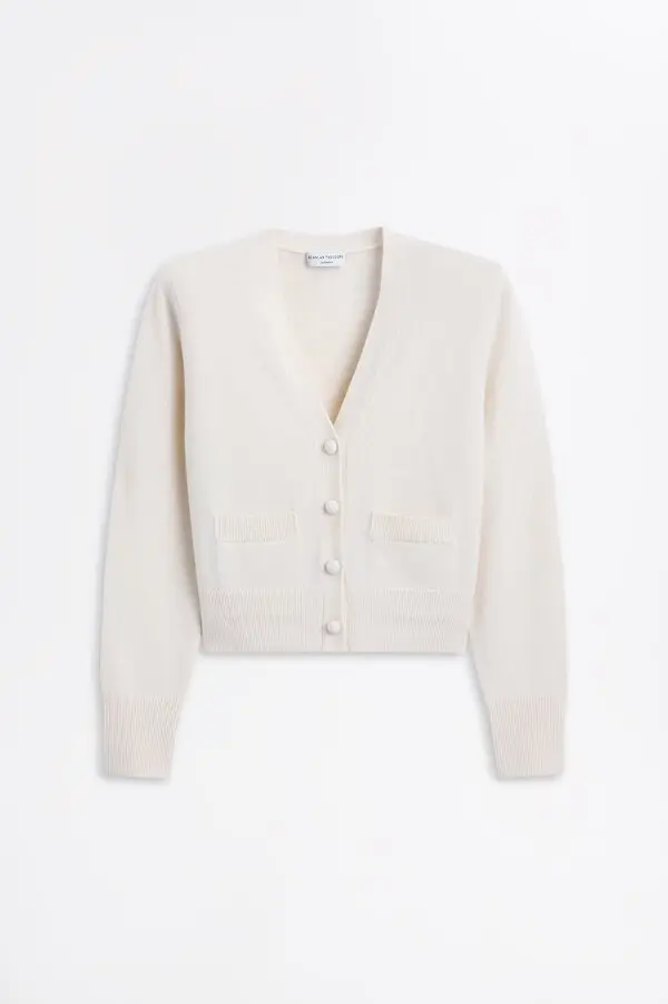 Scanlan Theodore Cashmere V-neck Cardigan - Chalk