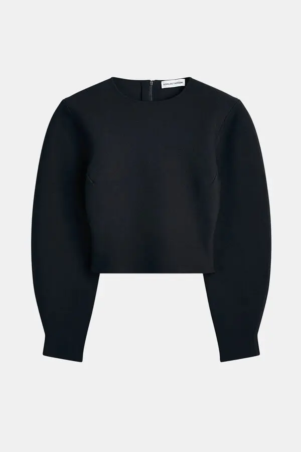 Scanlan Theodore Crepe Knit Ballet Top