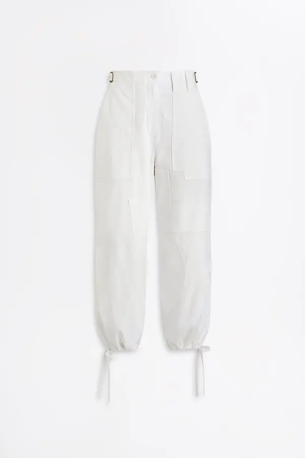 Scanlan Theodore Soft Cropped Cargo Trousers - White