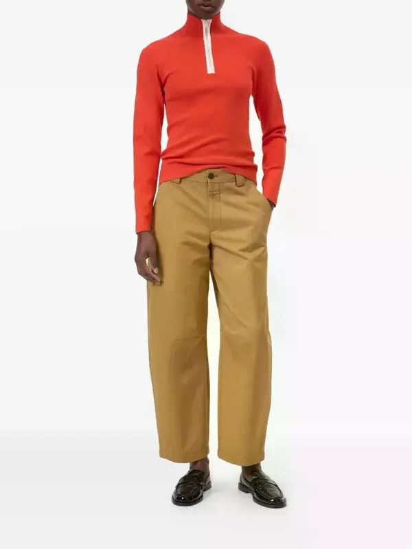 Closed Long-sleeve Half-zip Sweater
